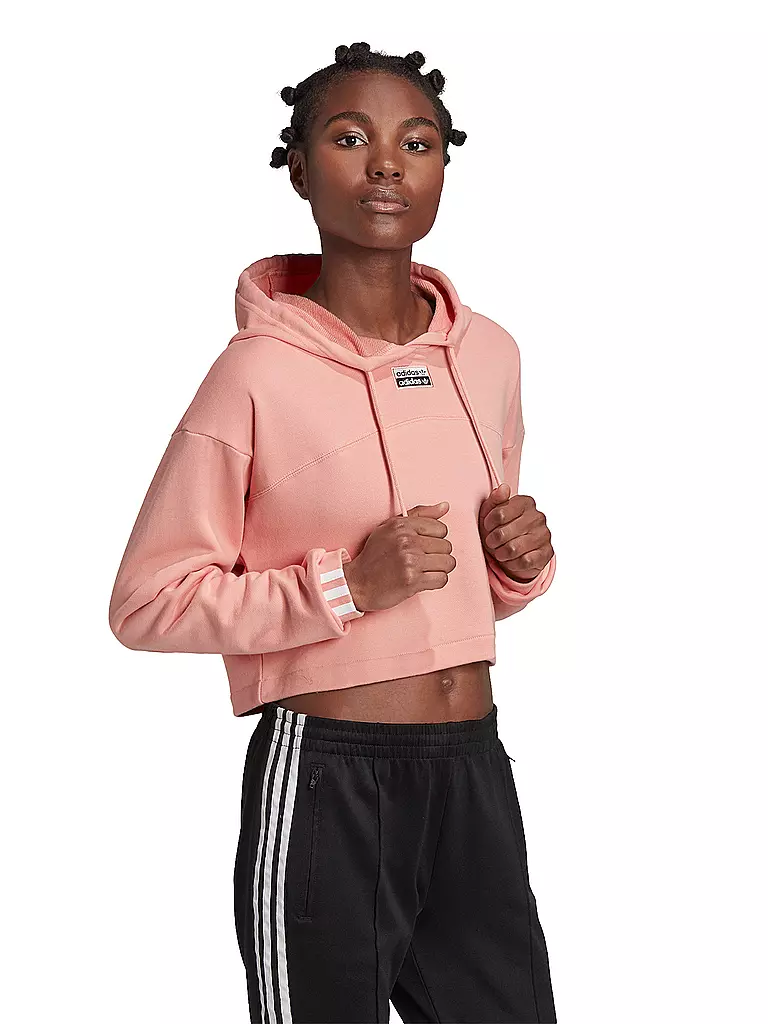 ADIDAS Kapuzensweater Cropped Fit rosa
