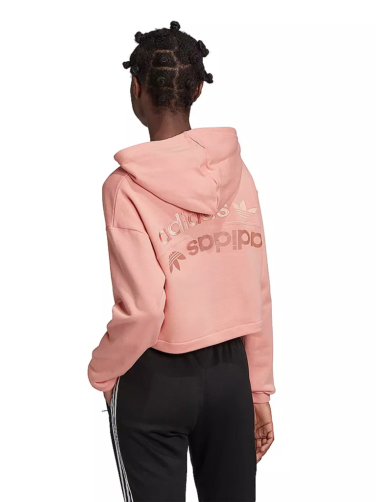 ADIDAS Kapuzensweater Cropped Fit rosa