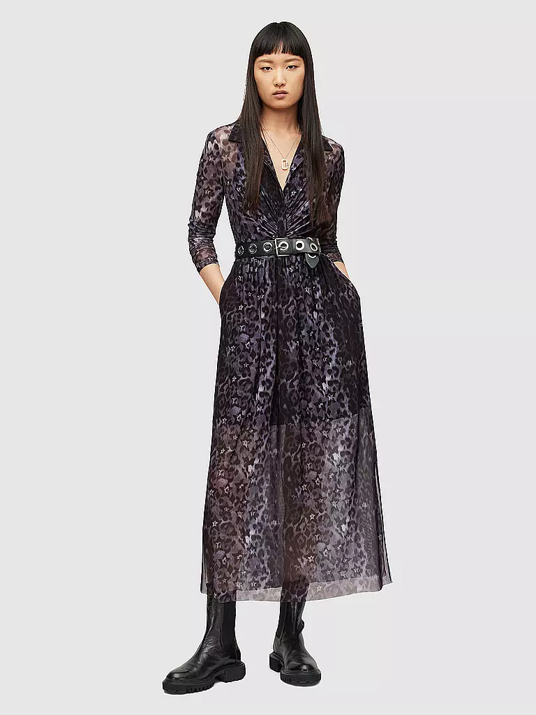 ALLSAINTS Hemdblusenkleid KELDA CELIA grau