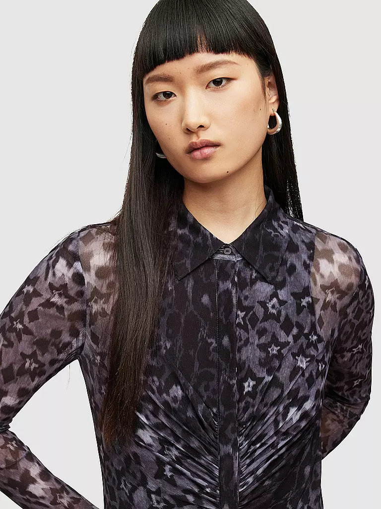 ALLSAINTS Hemdblusenkleid KELDA CELIA grau