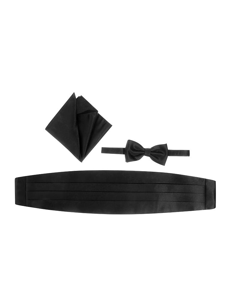 BELVEDERE Kummerbund-Set mit Masche und Stecktuch (SChwarz) schwarz