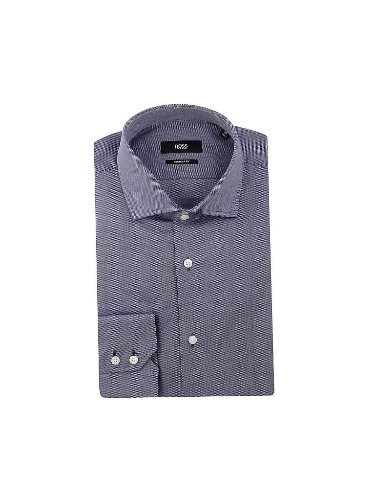HUGO BOSS Hemd Regular-Fit "Gordon" blau