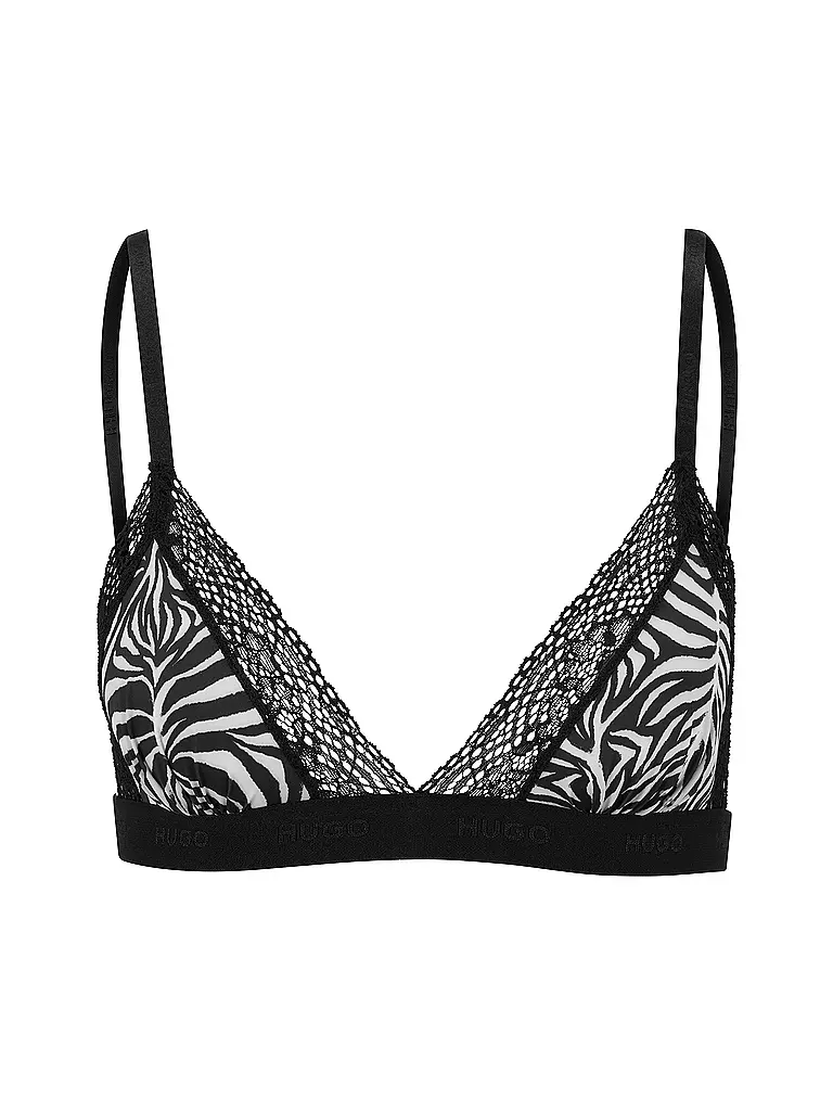 HUGO Triangel BH open white schwarz