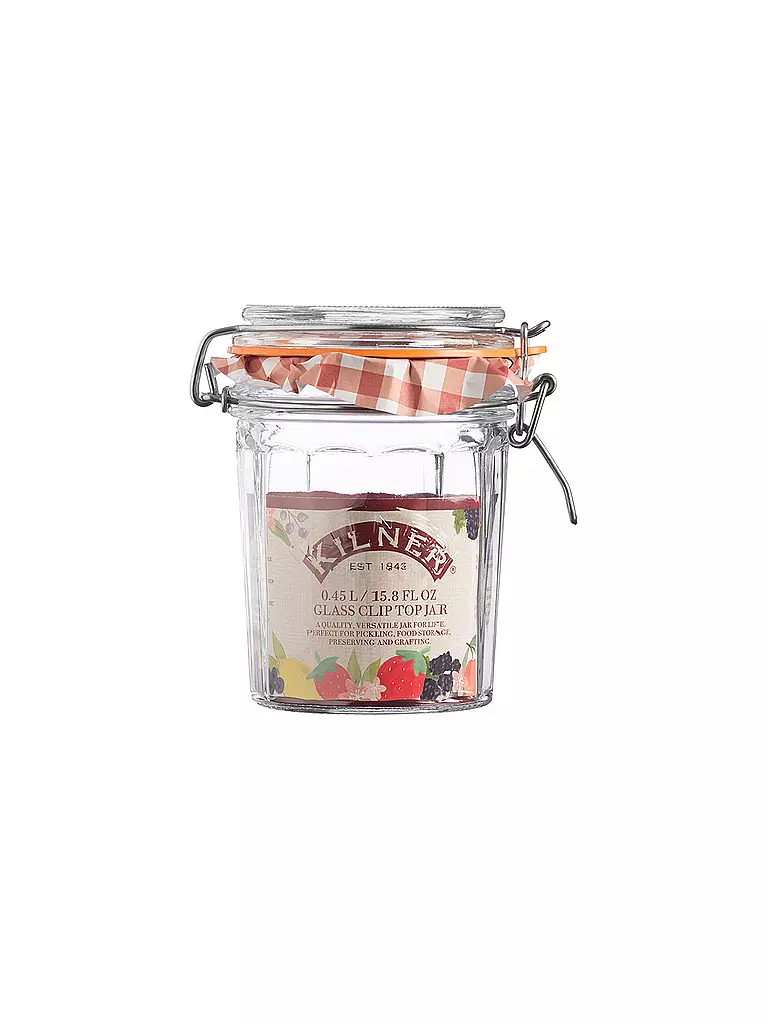 KILNER Drahtbügelglas Kilner facettiert 450ml transparent