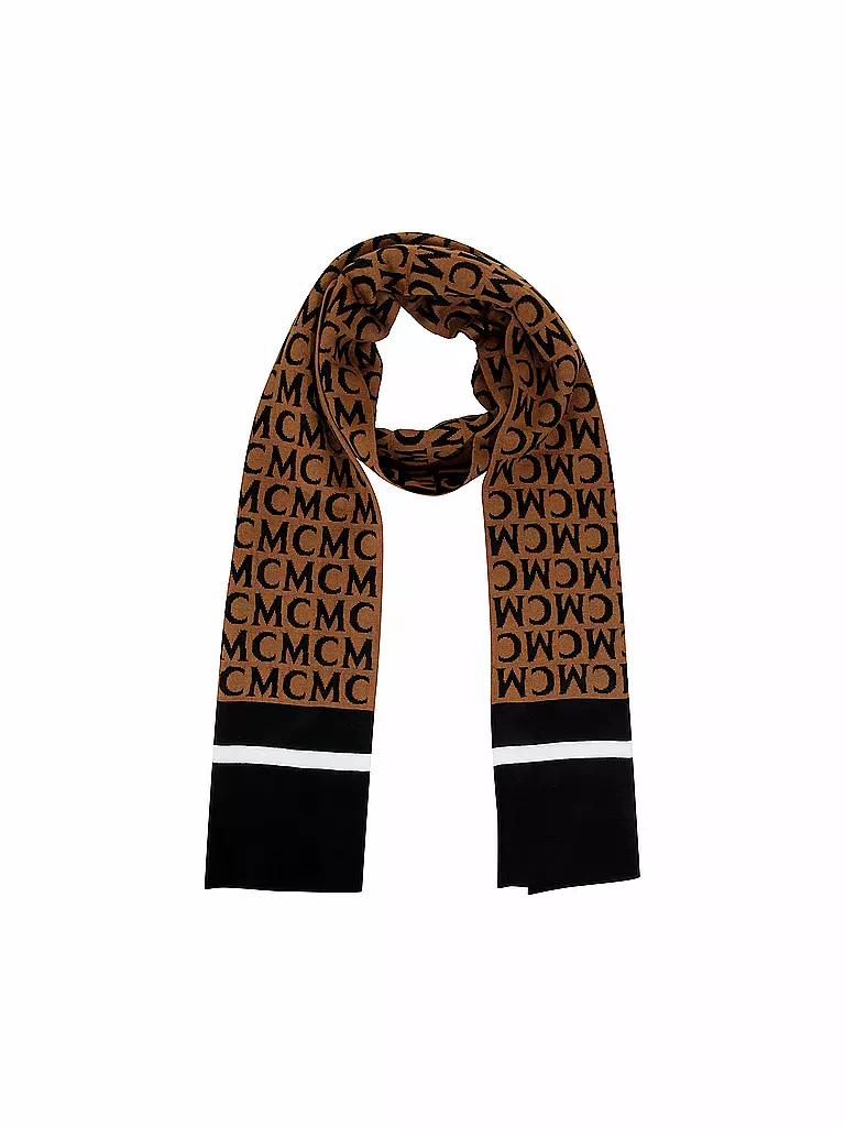 MCM Schal " Monogram " braun