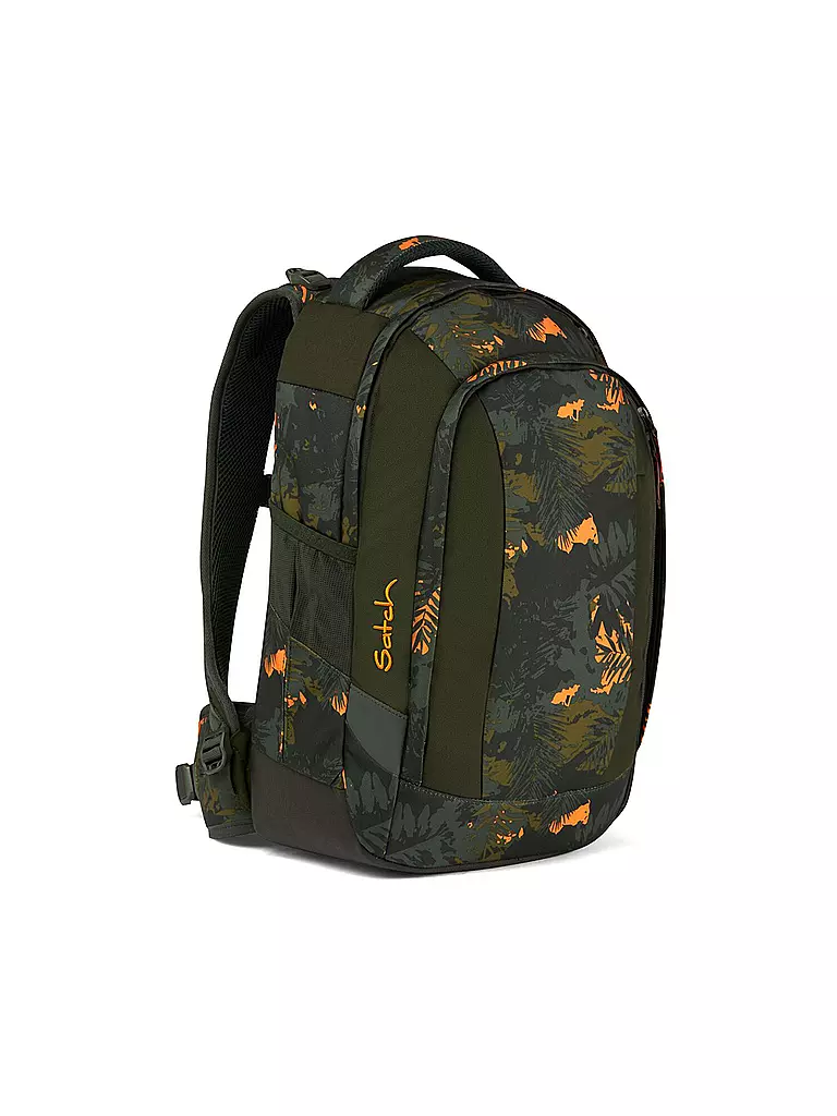 SATCH Schulrucksack Satch Sleek Jurassic Jungle dunkelgrün