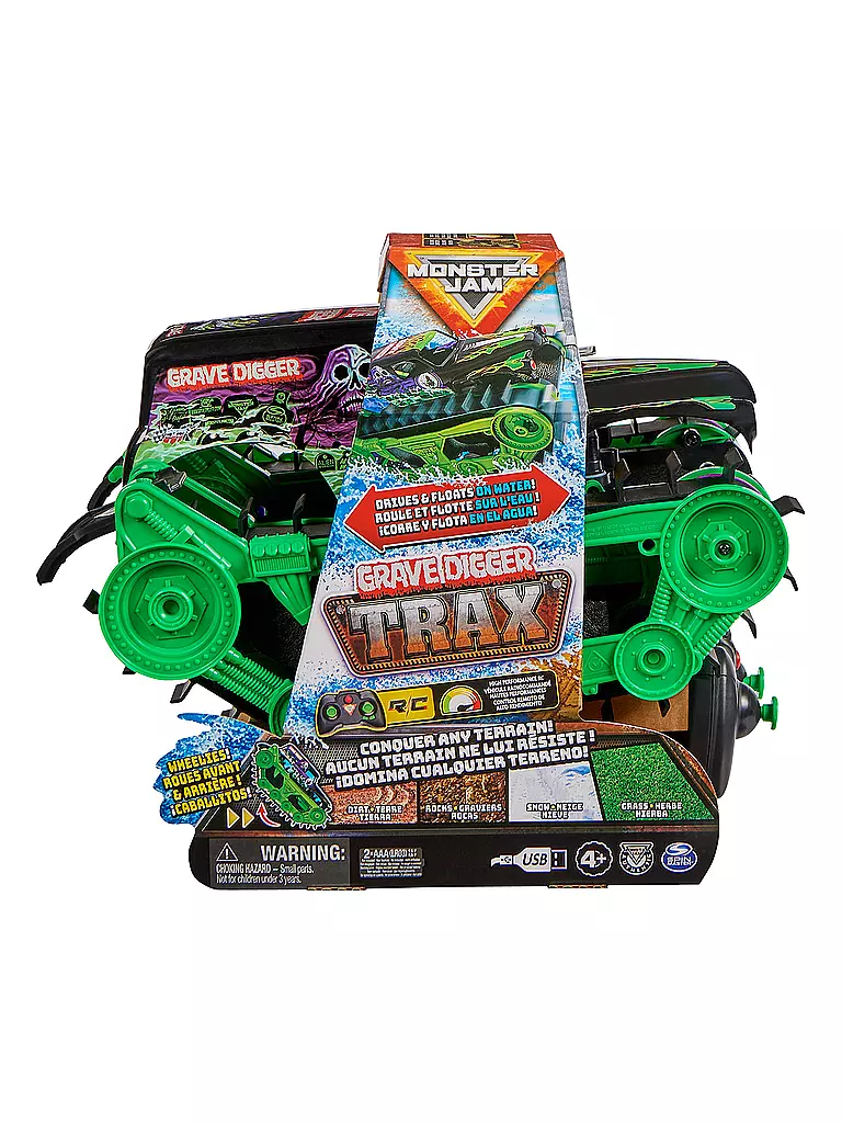SPINMASTER Monster Jam Ferngesteuertes Auto Grave Digger Trax RC Truck ...