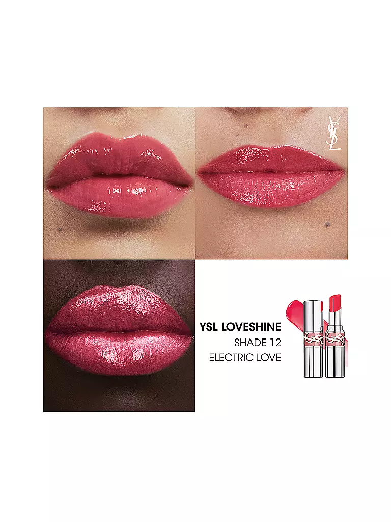 YVES SAINT LAURENT Loveshine Lippenstift (12 Electric Love) rot